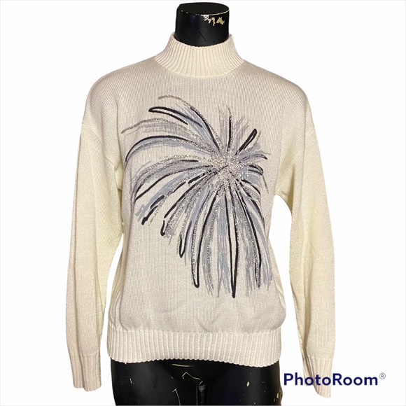 Vintage | Sweaters | Vintage Kenneth Too High Neck Ivory Sweater ...